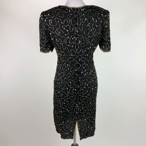 JMD | Dresses | Jmd New York Hand Made Sequin Dress Black Gold | Poshmark